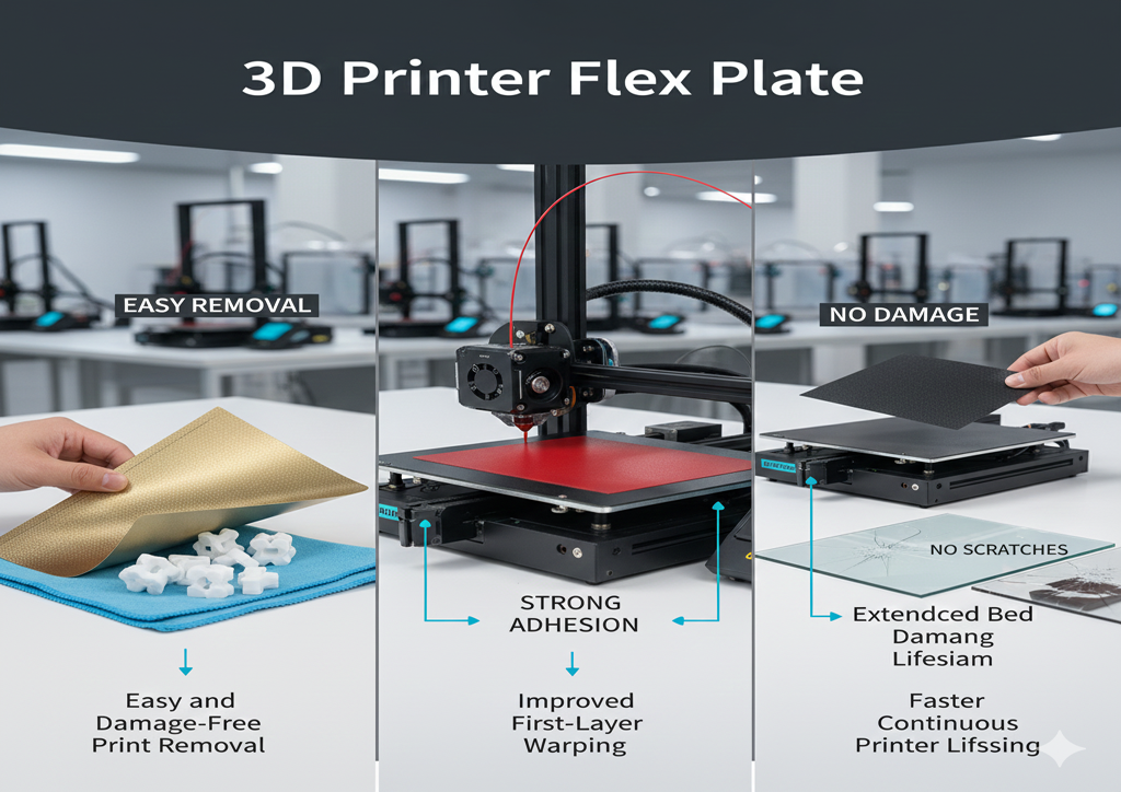 3D Printer Flex Plate : Flexible Build Surfaces for Easy Print Removal ...